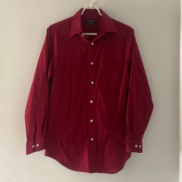 croft & barrow | Shirts | Mens Wine Colored Dress Shirt | Poshmark